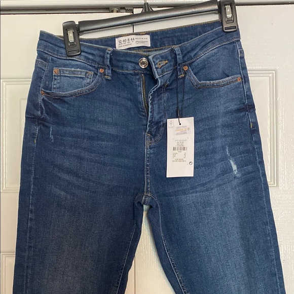 Primark | Jeans | Primark Blue Skinny Ankle Grazer Mid Rise Jeans With ...
